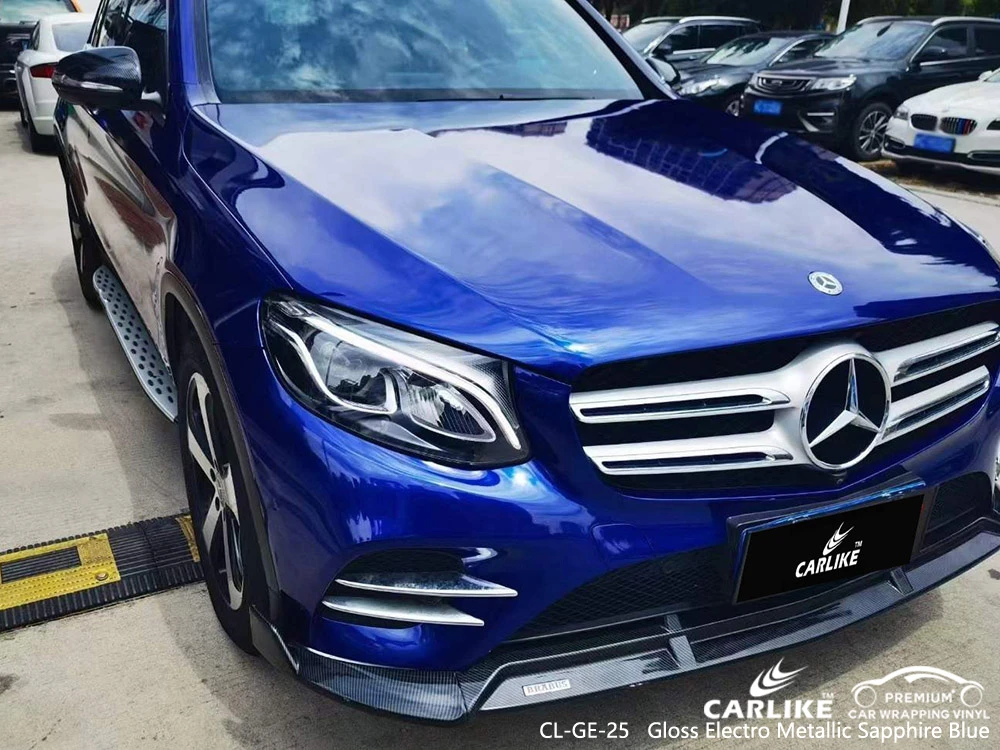 Gloss electro metallic sapphire blue vinyl for mercedes wholesales ...