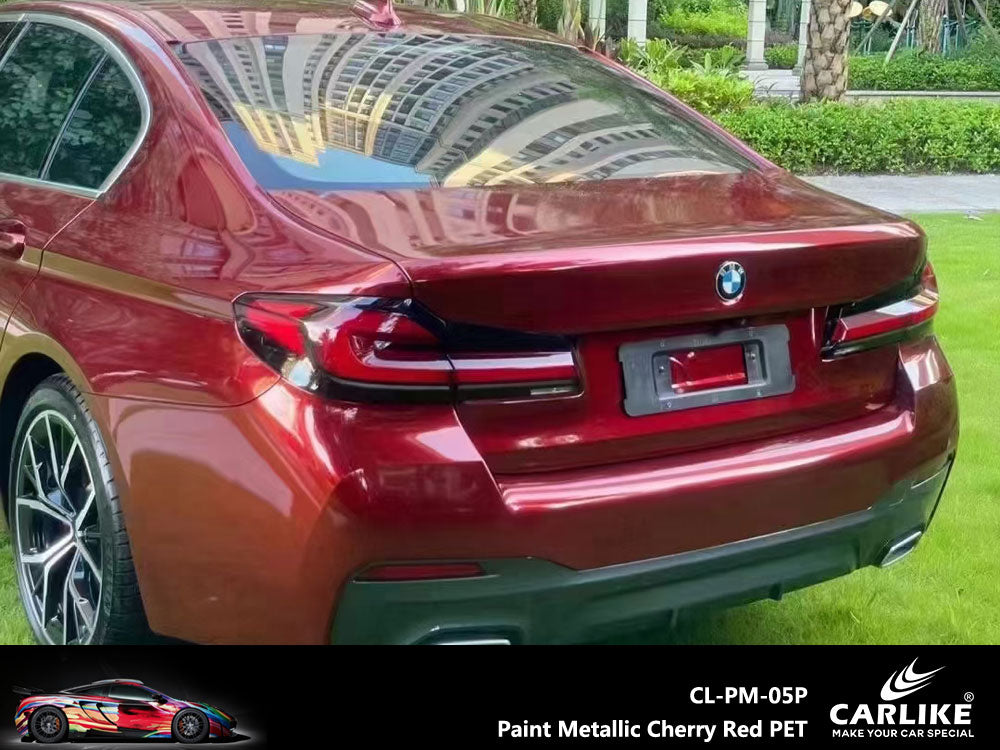 Paint Metallic Cherry Red Vinyl PET Liner Car Wrap Film – BlackAntVinyl