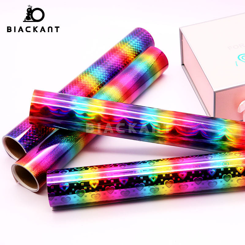 Holographic Rainbow Gradient Adhesive Vinyl Sheet for Cricut Cutter ...